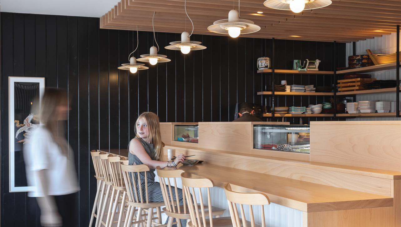 Minimalist But Bold Japanese Restaurant Design in Squamish